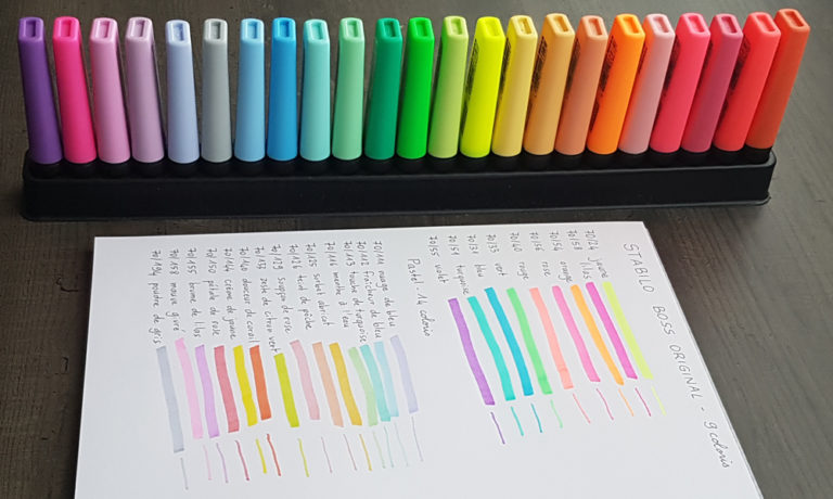 ~ Test des 23 surligneurs Stabilo Boss (pastel & fluo) - mon avis ...