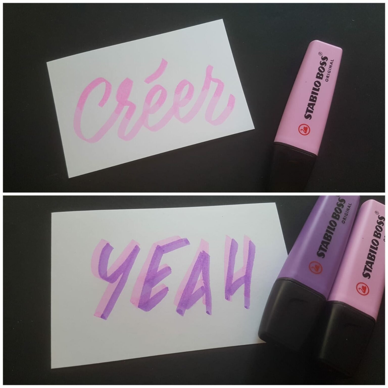 ~ 7 idées de lettering au surligneur Stabilo ~ - Lettering Créatif