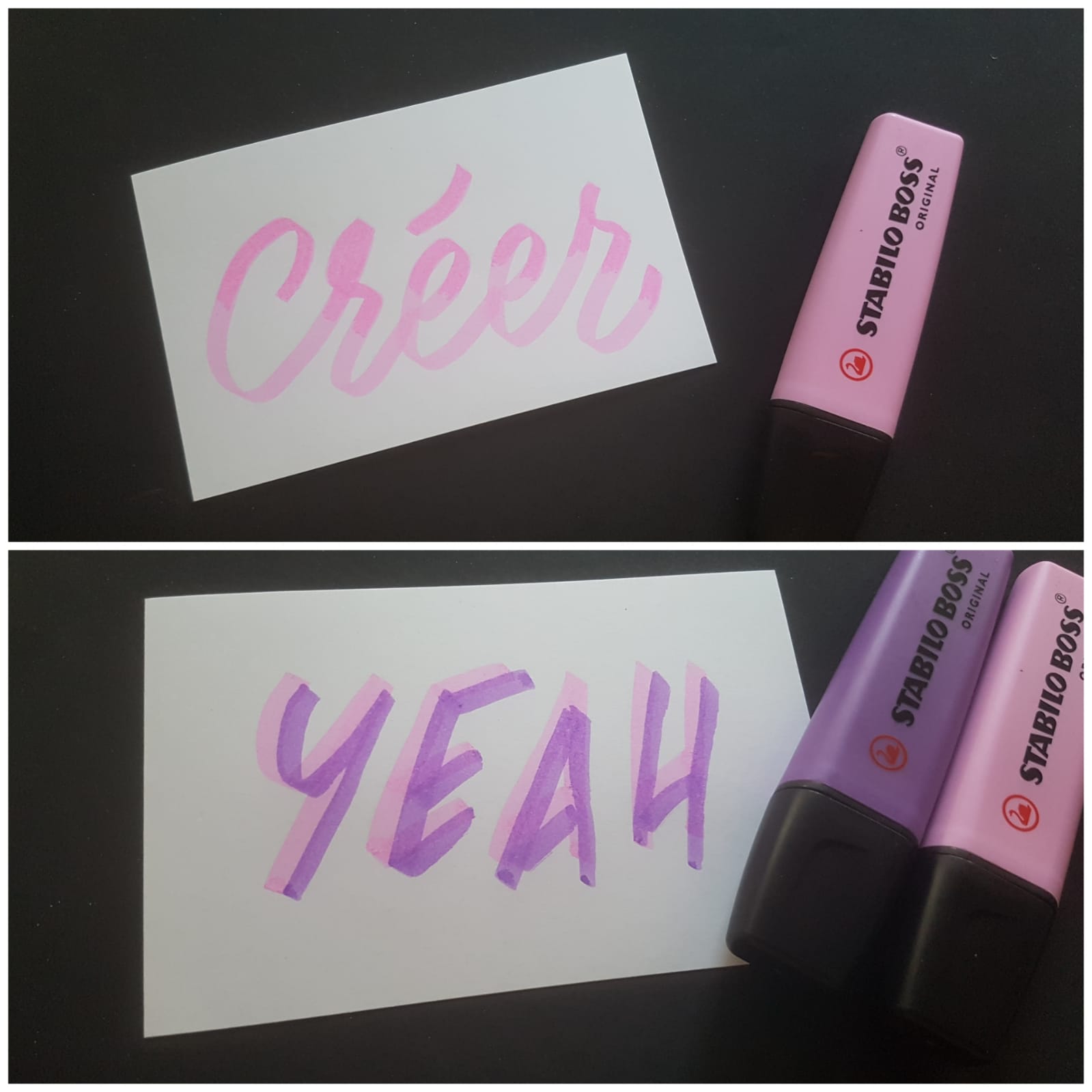 ~ 7 idées de lettering au surligneur Stabilo ~ - Lettering Créatif